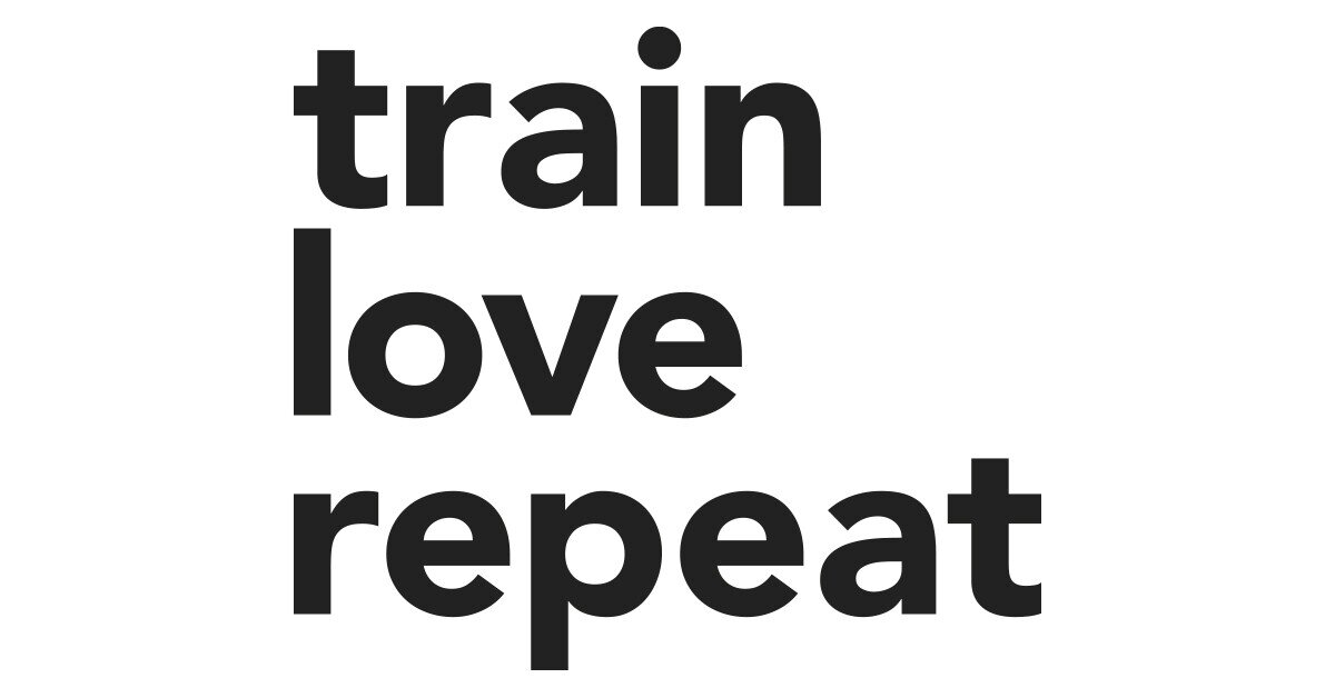 Train Love Repeat. Artículos para entrenar y ropa deportiva.